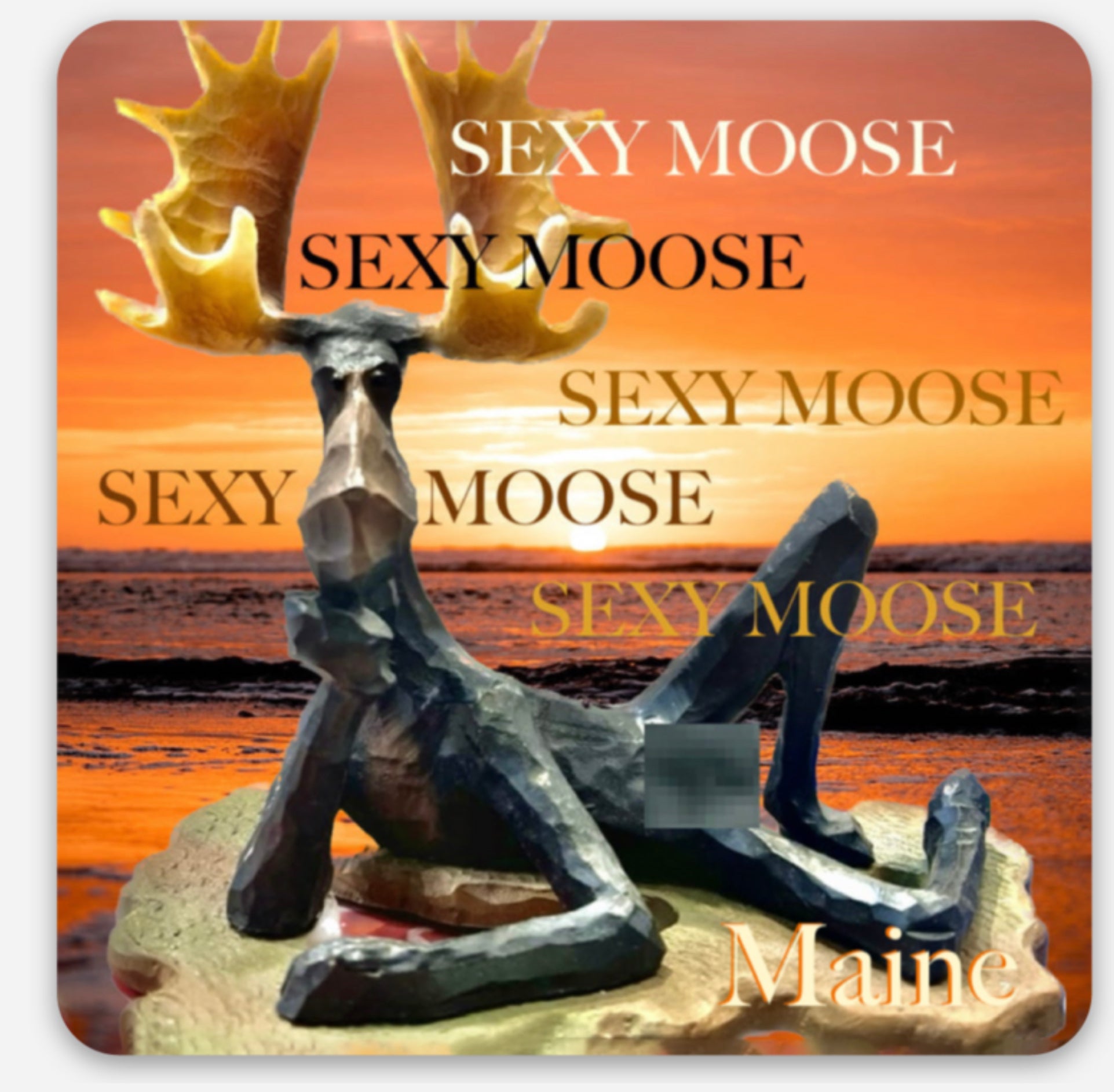 Sexy Moose Sticker The Maine Souvenir Shop Llc